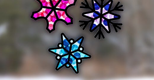 Snowflake Suncatchers Free Printable