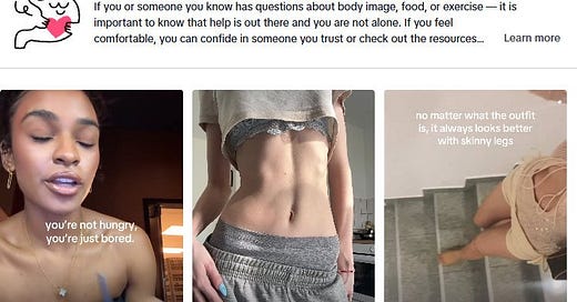 #skinnytok is the new pro-ana - sincerely, morgan