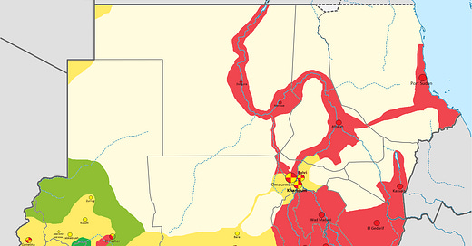 Map of the Areas of Control in Sudan