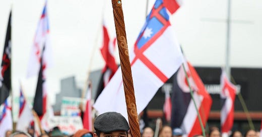 Peaceful Māori Hikoi Advances - In Pictures