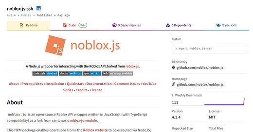 Roblox Game Devs Duped by Malicious npm Packages