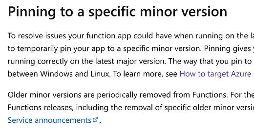 Azure functions runtime versions - by Axldpi Azure functions runtime versions - by Axldpi