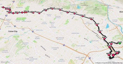 The 2025 Los Angeles Marathon Course Guide - Imperial Edition (Miles ...