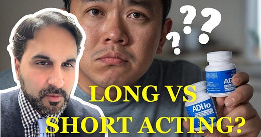 ADHD STIMULANT Medications: Long vs. Short Acting 🔍