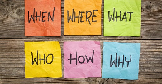 Who, What, Where, and When, vs. How and Why