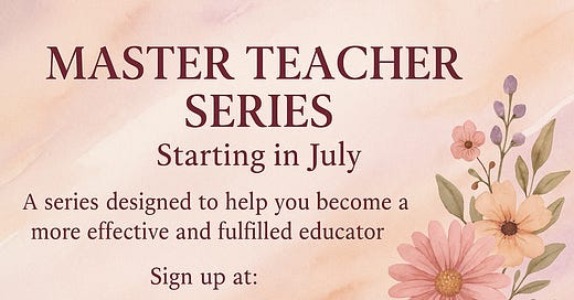 Introducing the 2025-2026 Master Teacher Series
