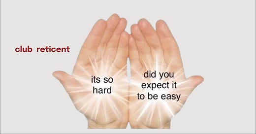 club reticent | Valerie | Substack