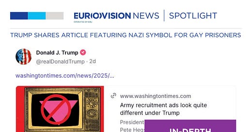 Trump shares article featuring Nazi-era symbol used to identify gay ...