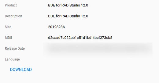 Borland Database Engine (BDE) Alternative Guide, corrections