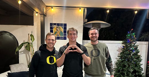 Quarterback Luke Moga's sprint to the Oregon Ducks