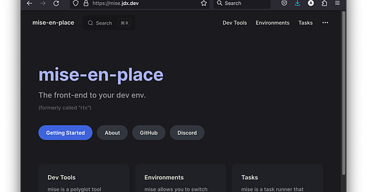 Manage all your runtime versions with one tool (asdf, mise)