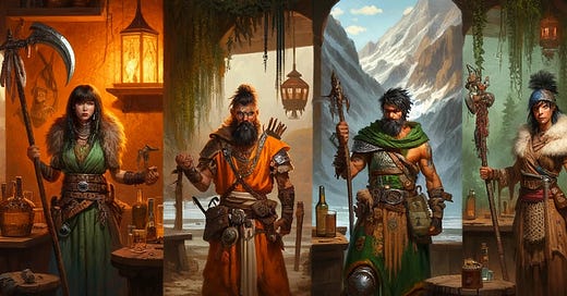 40 DND Barbarian Backgrounds - by Nick Shepley