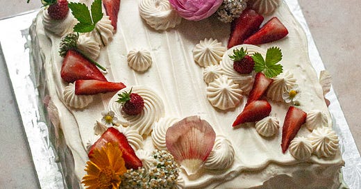 Square Sponge Slab Cake - by Ruth Tam - Cook Til Delicious