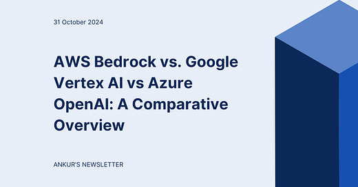 AWS Bedrock vs. Google Vertex AI vs Azure OpenAI: A Comparative Overview