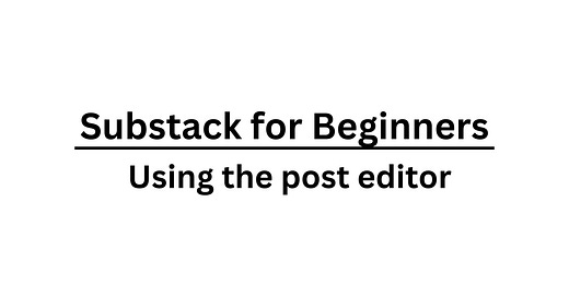 How to write a Substack post