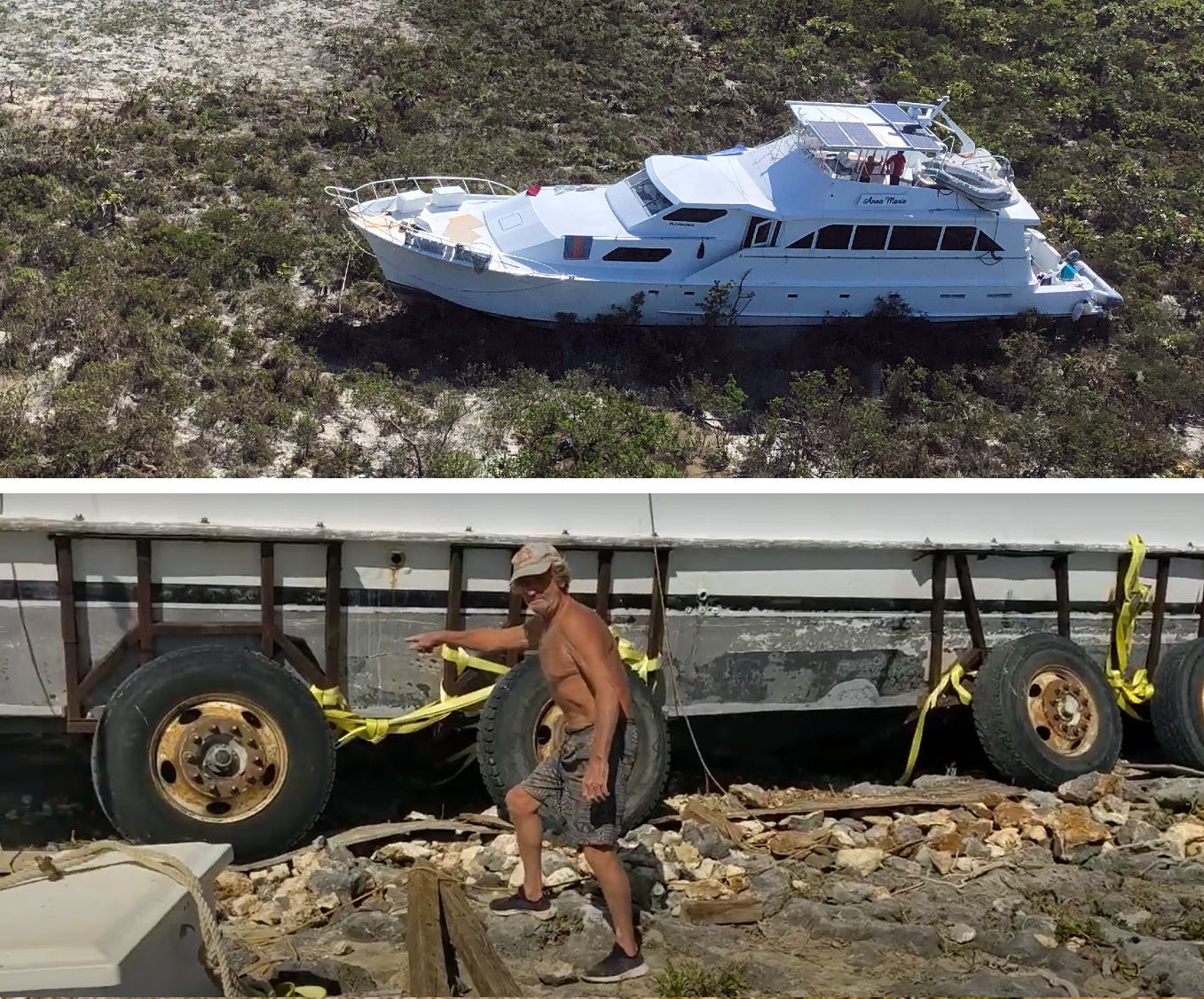 29 Months After Hurricane, Grounded Yacht Inches Seaward (Video)
