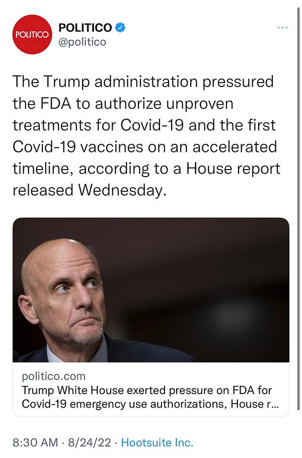 The Naive & Narcissistic Mister Operation Warp Speed Is About To Get ...