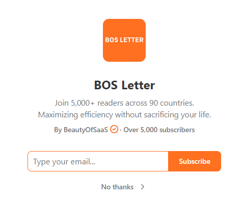 BOS Letter | BeautyOfSaaS | Substack