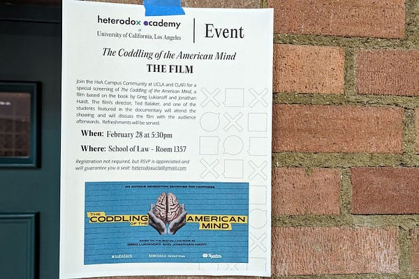 The Coddling of the American Mind Movie | Ted Balaker | Substack