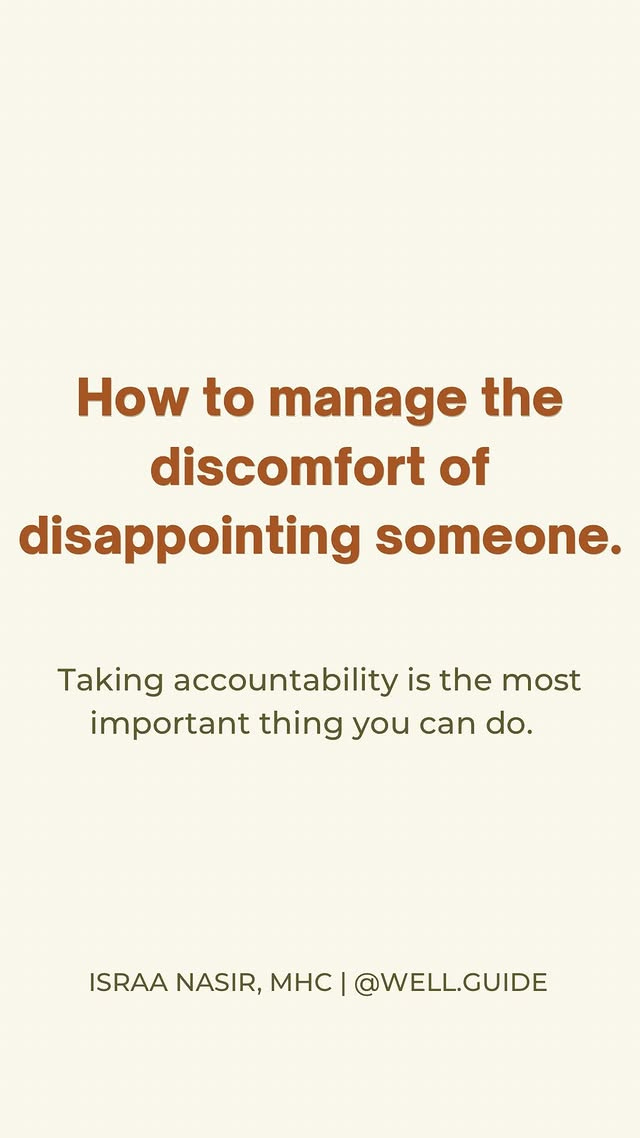 Why Disappointing Others Feels So Hard. - by Israa Nasir