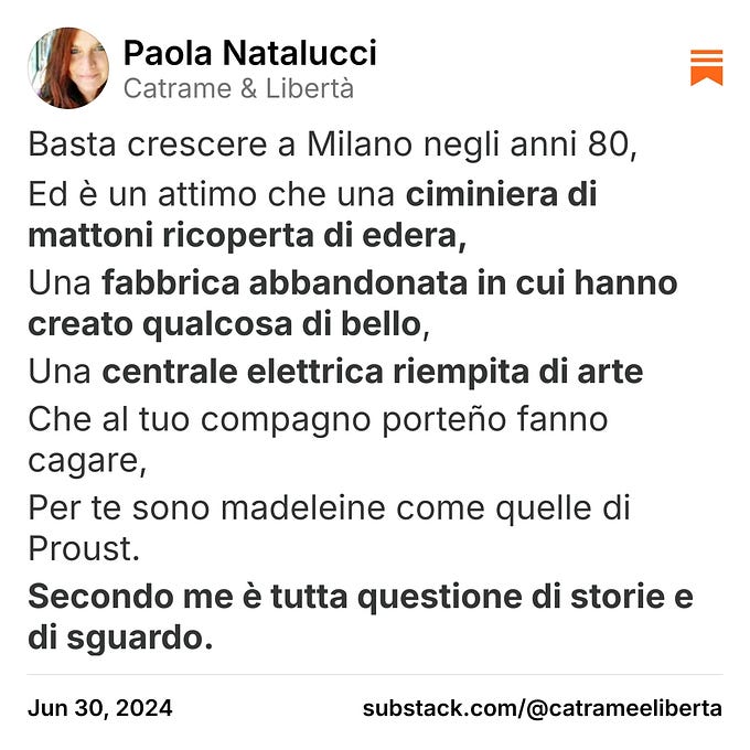 Paola Natalucci on Substack: "Basta crescere a Milano negli anni 80, Ed è un attimo che una ...