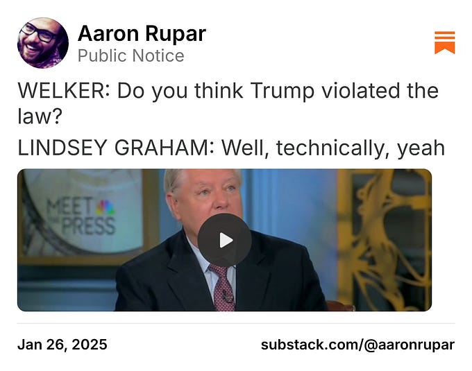 Aaron Rupar on Substack: "WELKER: Do you think Trump violated the law ...