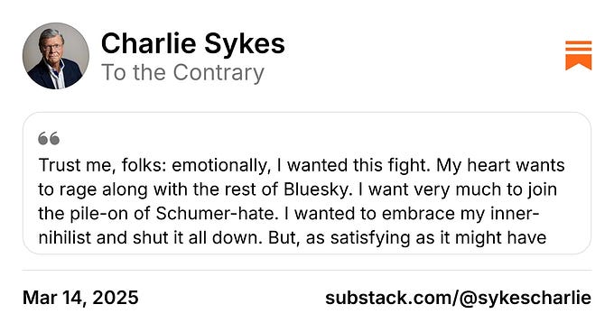Charlie Sykes on Substack: