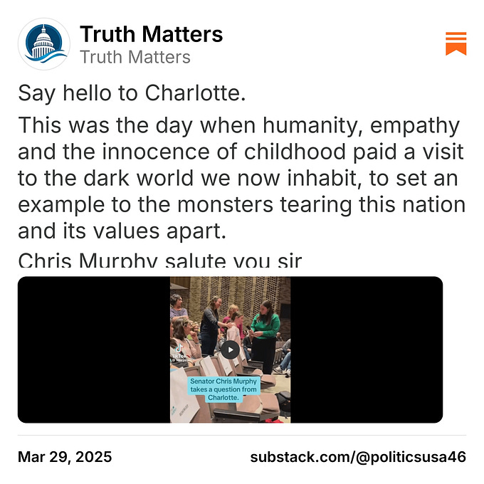 Truth Matters on Substack: "Say hello to Charlotte. This was the day when humanity, empathy and ...