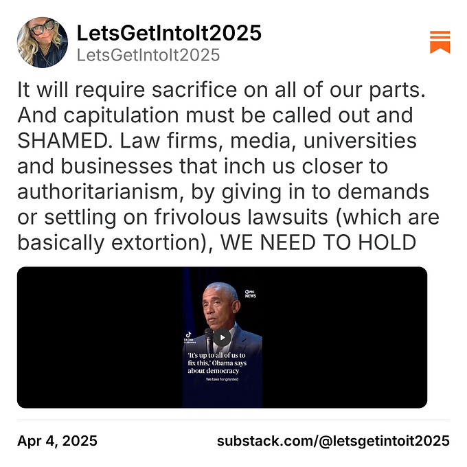 LetsGetIntoIt2025 on Substack: "It will require sacrifice on all of our ...