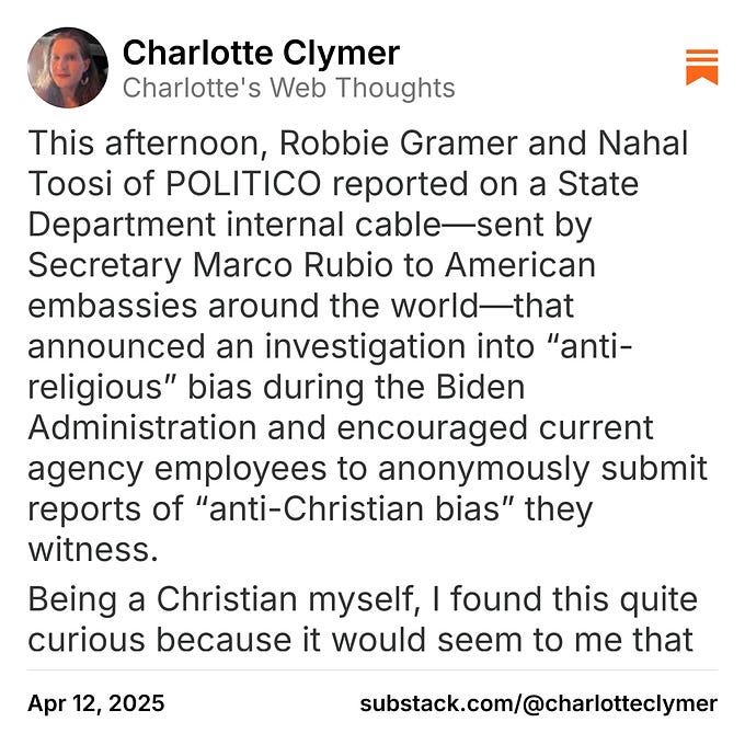 Charlotte Clymer on Substack: "This afternoon, Robbie Gramer and Nahal ...