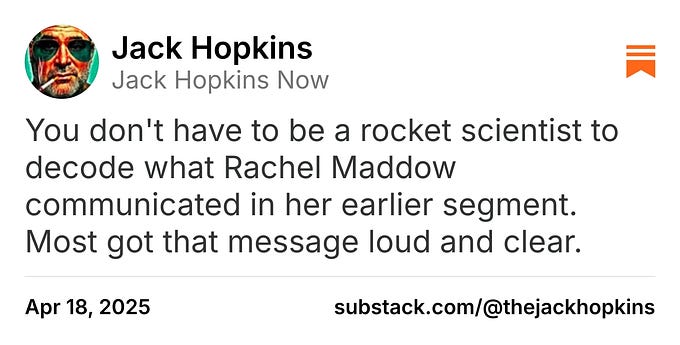 Jack Hopkins on Substack: "You don't have to be a rocket scientist to ...