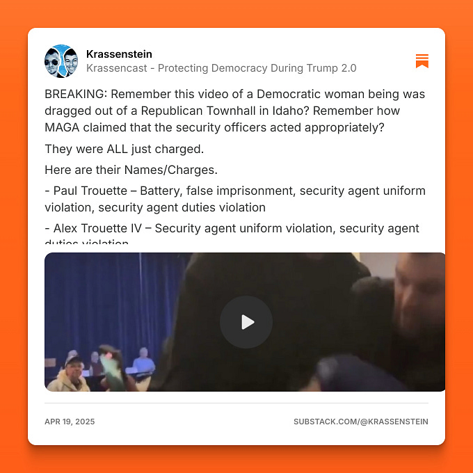 Krassenstein on Substack: "BREAKING: Remember this video of a Democratic woman being was dragged ...