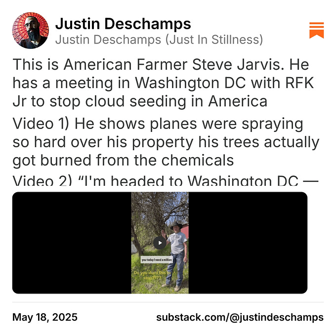 Justin Deschamps on Substack: "This is American Farmer Steve Jarvis. He has a meeting in ...