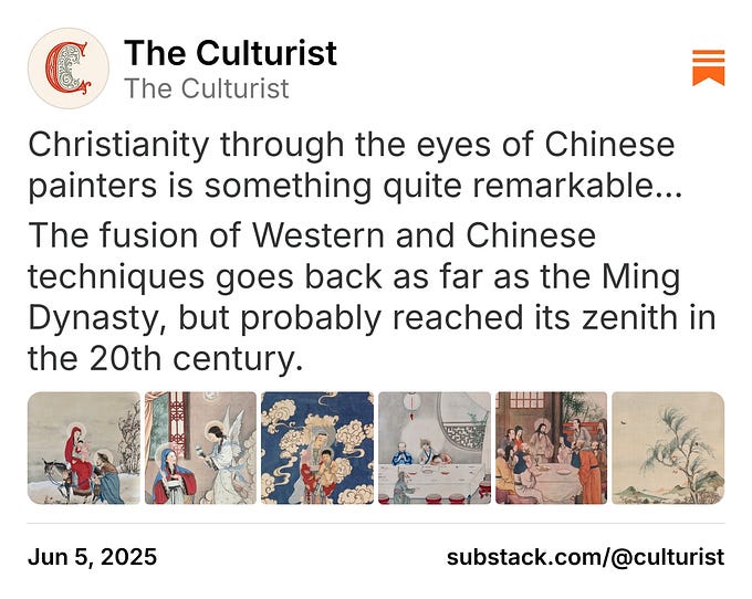 The Culturist on Substack: "Christianity through the eyes of Chinese painters is something quite ...