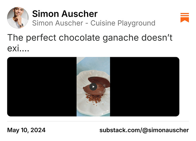 Simon Auscher on Substack: "The perfect chocolate ganache doesn’t exi…."