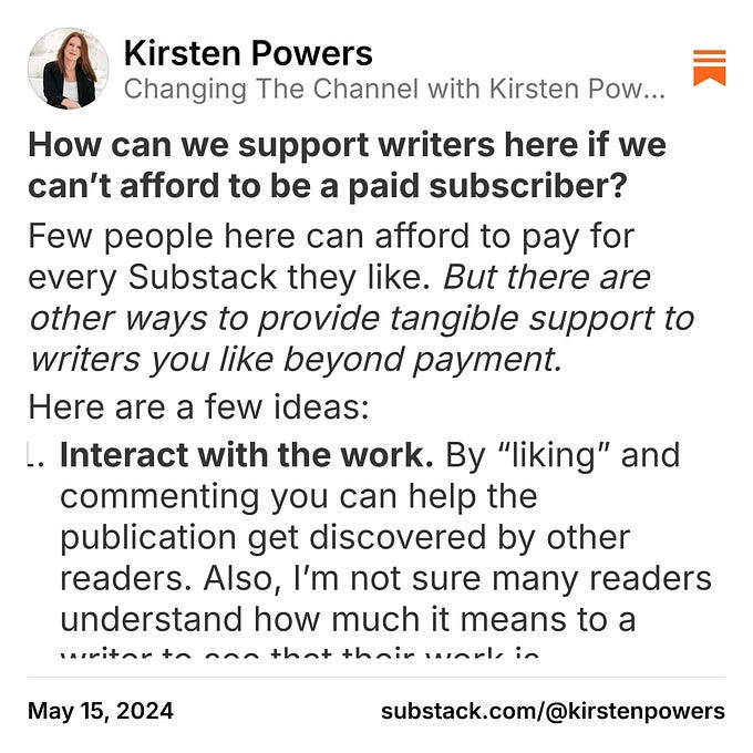 Kirsten Powers on Substack: "How can we support writers here if we can’t afford to be a paid ...
