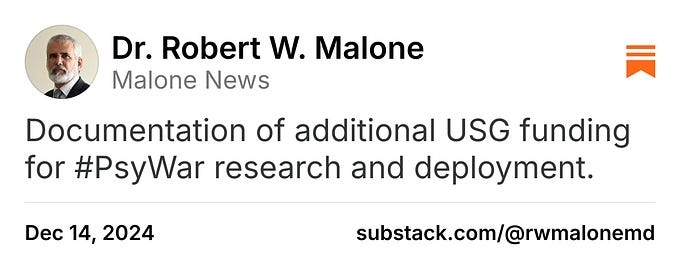 Robert W Malone MD, MS on Substack: "Documentation of additional USG ...