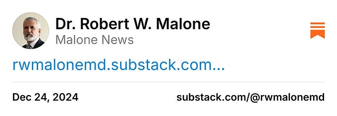 Robert W Malone MD, MS on Substack: "https://open.substack.com/pub/rwmalonemd/p/goose-and-emu ...