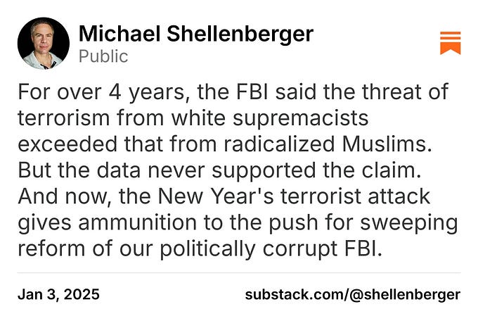 Michael Shellenberger on Substack: "For over 4 years, the FBI said the ...