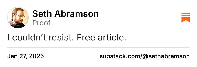 Seth Abramson on Substack: "I couldn’t resist. Free article."