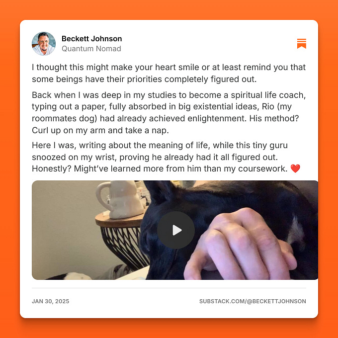 Beckett Johnson on Substack: "I thought this might make your heart smile or at least remind you ...
