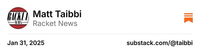 Matt Taibbi on Substack: