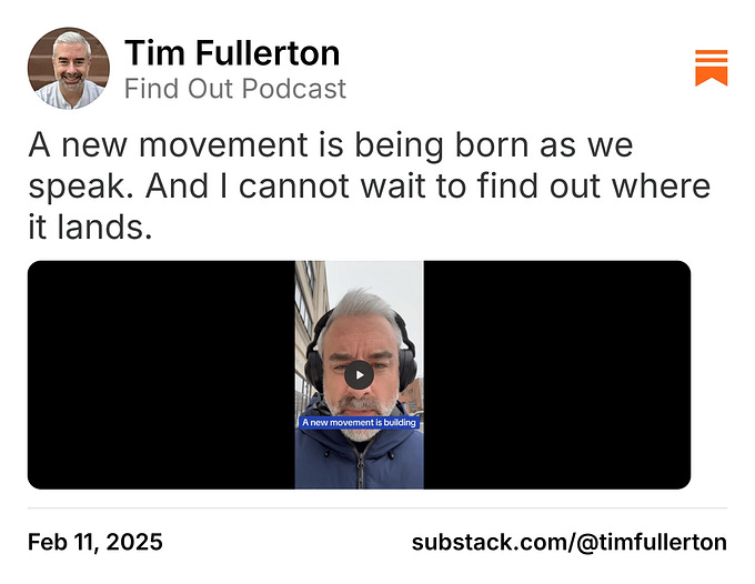 Tim Fullerton on Substack: "A new movement is being born as we speak. And I cannot wait to find ...