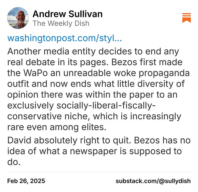 Andrew Sullivan on Substack: "https://www.washingtonpost.com/style ...
