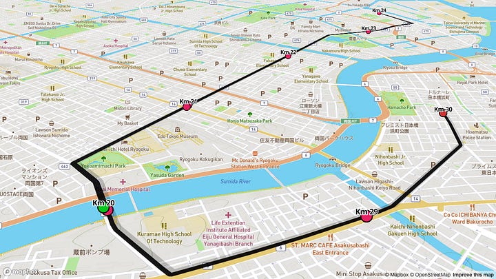 The 2025 Tokyo Marathon Course Guide - Metric Edition (Kilometers & Meters)