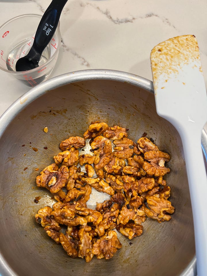 Chili Crisp Candied Nuts and Viet-Spiced Petit Palmiers