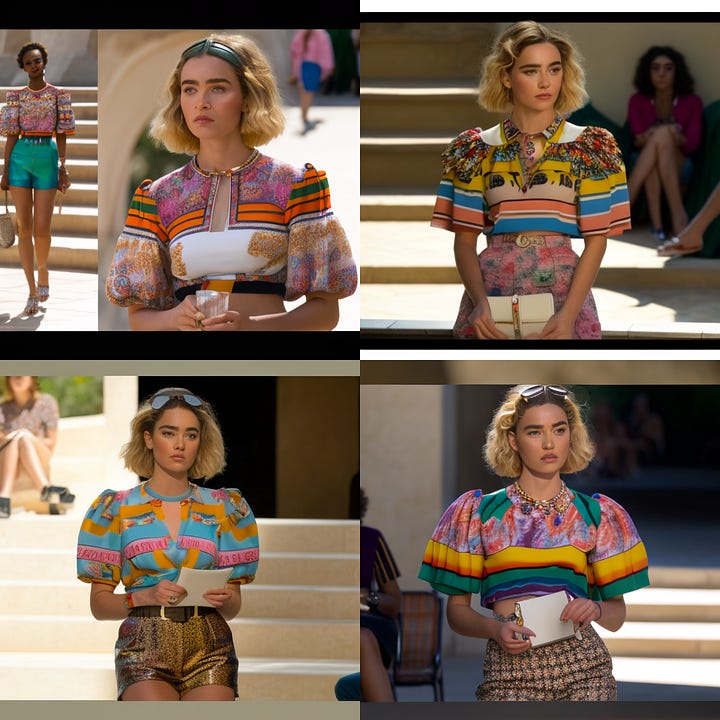 Creating original AI styles for Portia from White Lotus