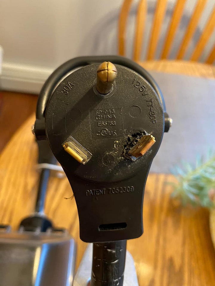 TT-30 Plug Meltdown - by Mike Sokol - RVelectricity