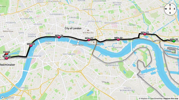 The 2025 London Marathon Course Guide - Imperial Edition (Miles & Feet)