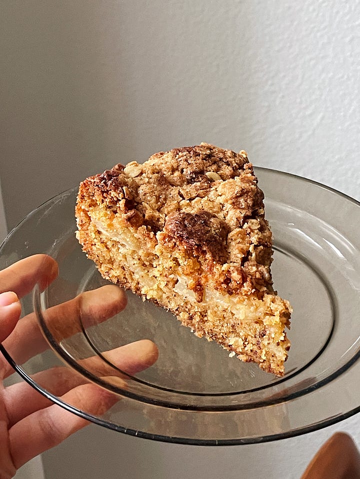 brown butter apple crumb cake - darn good by devan grimsrud